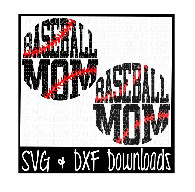Baseball Mom Cutting File SVG & DXF Files Silhouette - Etsy