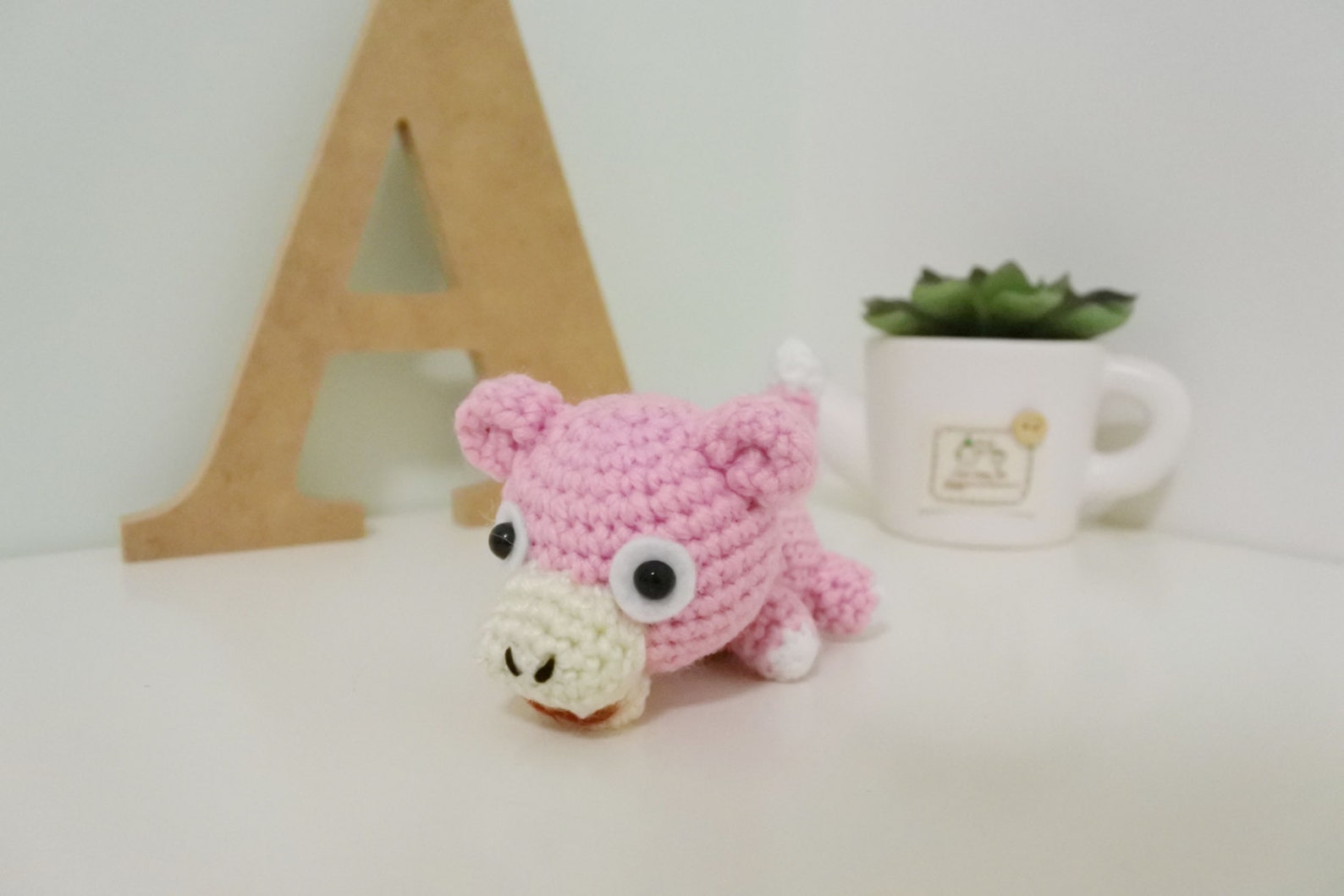 Slowpoke Amigurumi/Crochet Stuffed Doll Pokemon Inspired | Etsy
