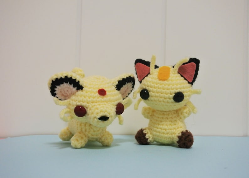 Meowth Amigurumi/crochet Stuffed Doll pokemon Inspired - Etsy