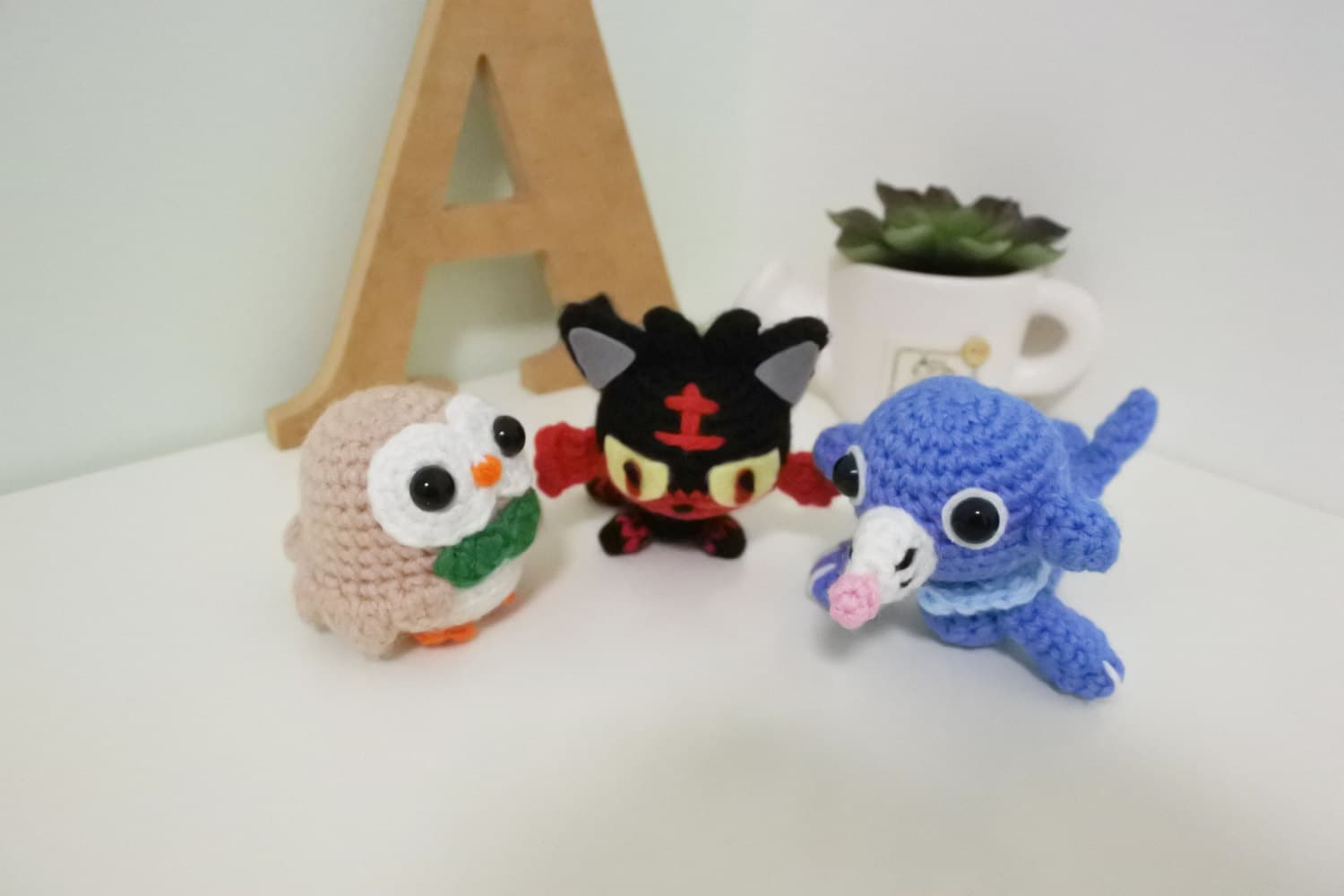 Rowlet Litten Popplio Amigurumi alola Starter Pack pokemon - Etsy Australia