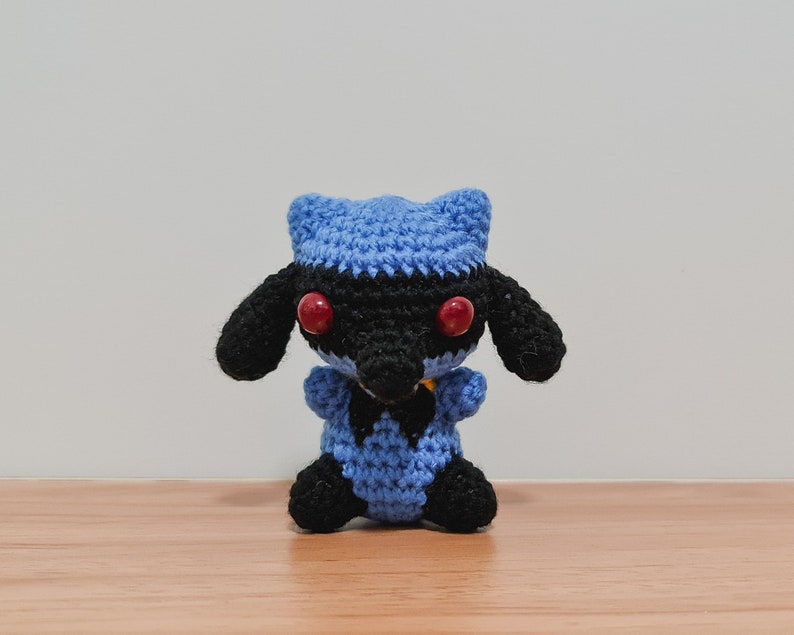 Riolu Amigurumi/crochet Stuffed Doll pokemon Inspired - Etsy