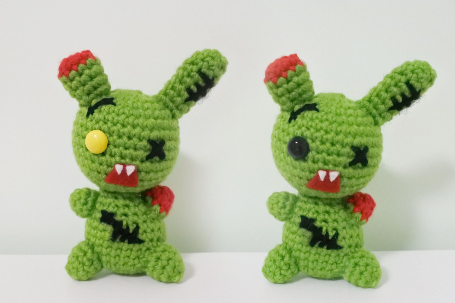 Zombie Bunny Amigurumi/crochet Stuffed Doll Halloween - Etsy Australia