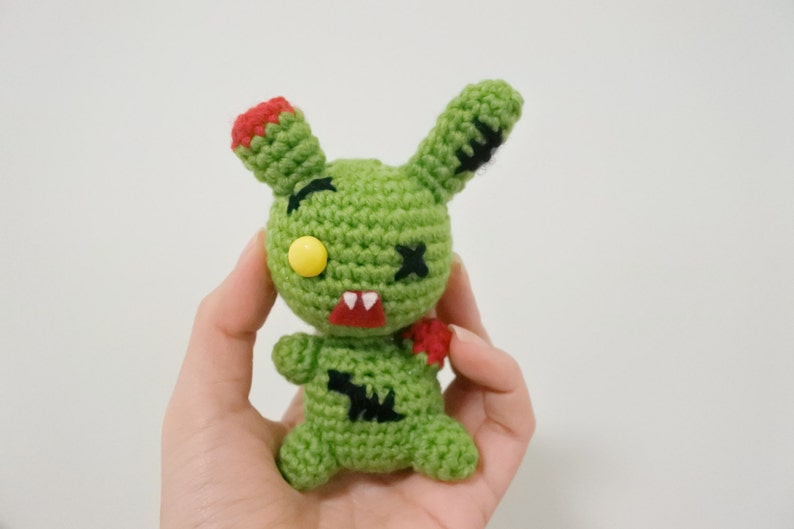 Zombie Bunny Amigurumi/crochet Stuffed Doll Halloween - Etsy Australia