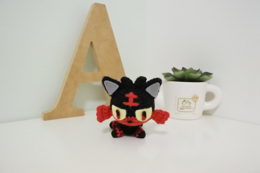 Litten Amigurumi/crochet Stuffed Doll (pokemon Inspired Amigurumi ...