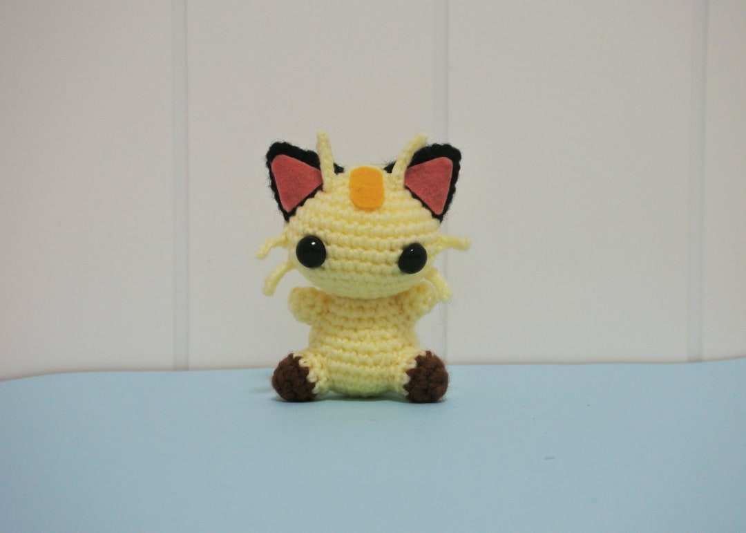 Meowth Amigurumi/crochet Stuffed Doll pokemon Inspired - Etsy