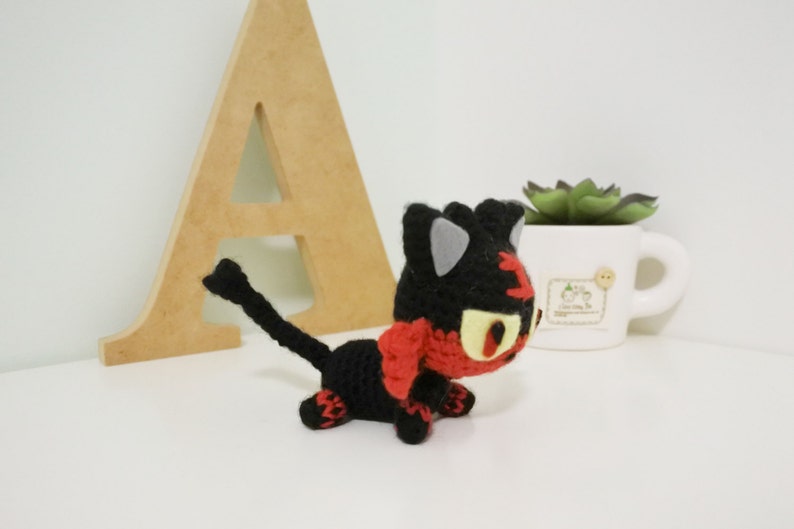 Litten Amigurumi/Crochet Stuffed Doll Pokemon Inspired | Etsy