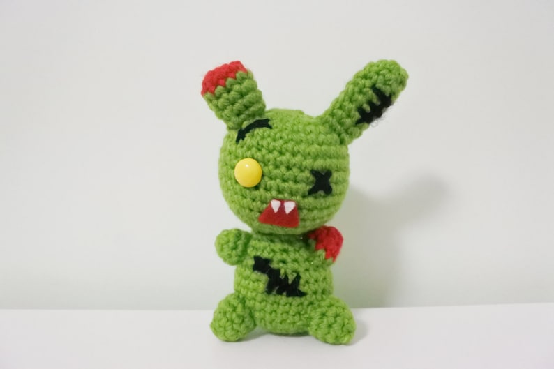 Zombie Bunny Amigurumi/crochet Stuffed Doll Halloween - Etsy Australia