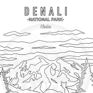 Denali National Park Coloring Sheet (8.5"x11") - Etsy