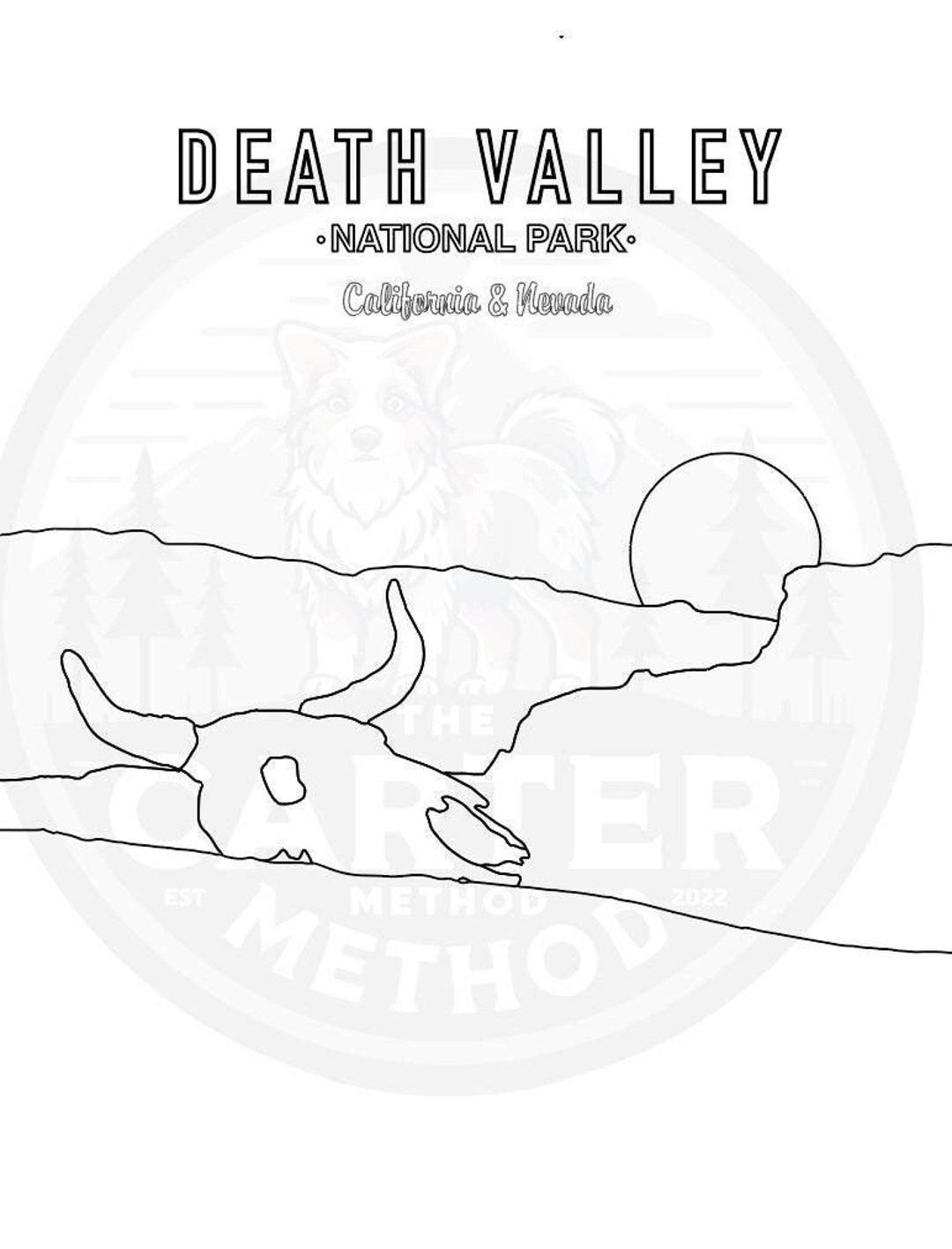Death Valley National Park Coloring Sheet (8.5"x11") - Etsy