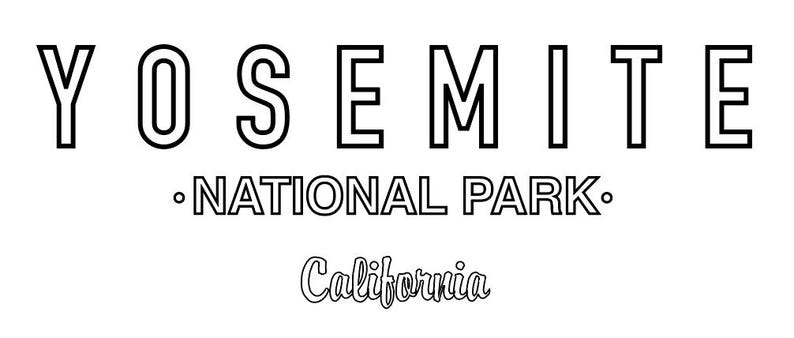 Yosemite National Park Coloring Sheet (8.5"x11") - Etsy