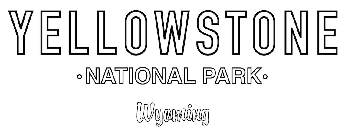 Yellowstone National Park Coloring Sheet (8.5"x11") - Etsy