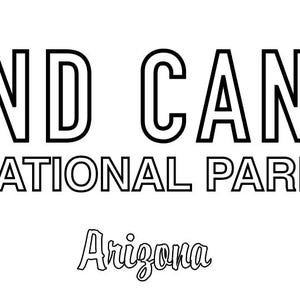 Grand Canyon National Park Coloring Sheet (8.5"x11") - Etsy