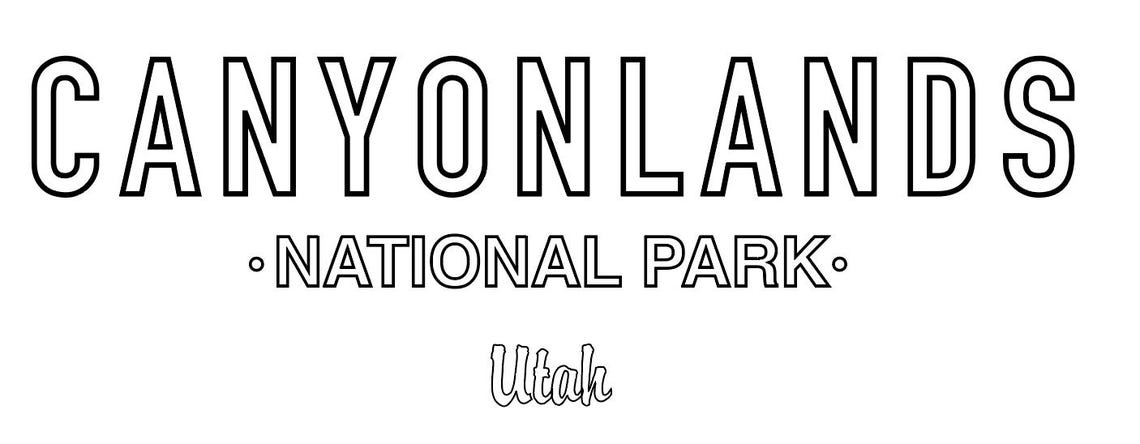 Canyonlands National Park Coloring Sheet (8.5"x11") - Etsy