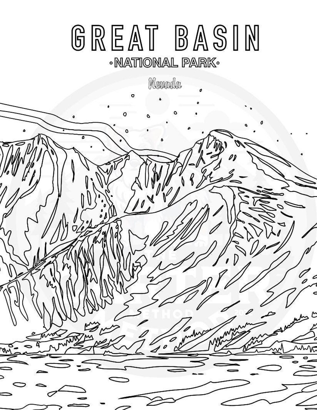 Great Basin National Park Coloring Sheet (8.5"x11") - Etsy