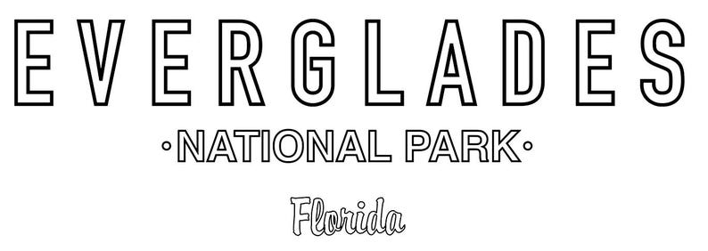 Everglades National Park Coloring Sheet (8.5"x11") - Etsy