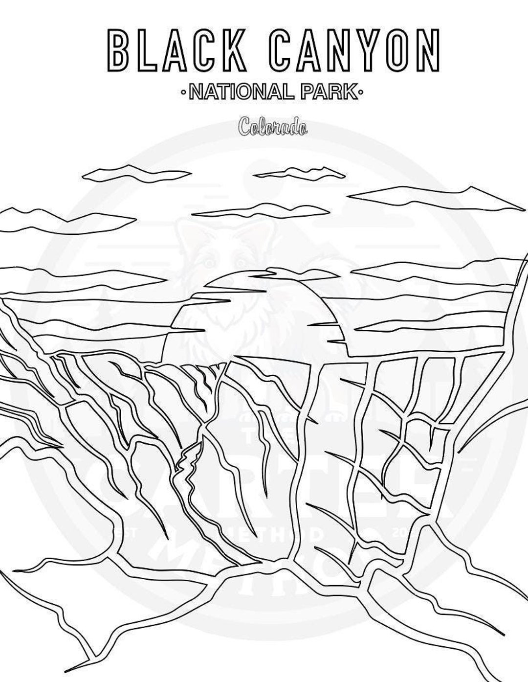 Black Canyon National Park Coloring Sheet (8.5"x11") - Etsy