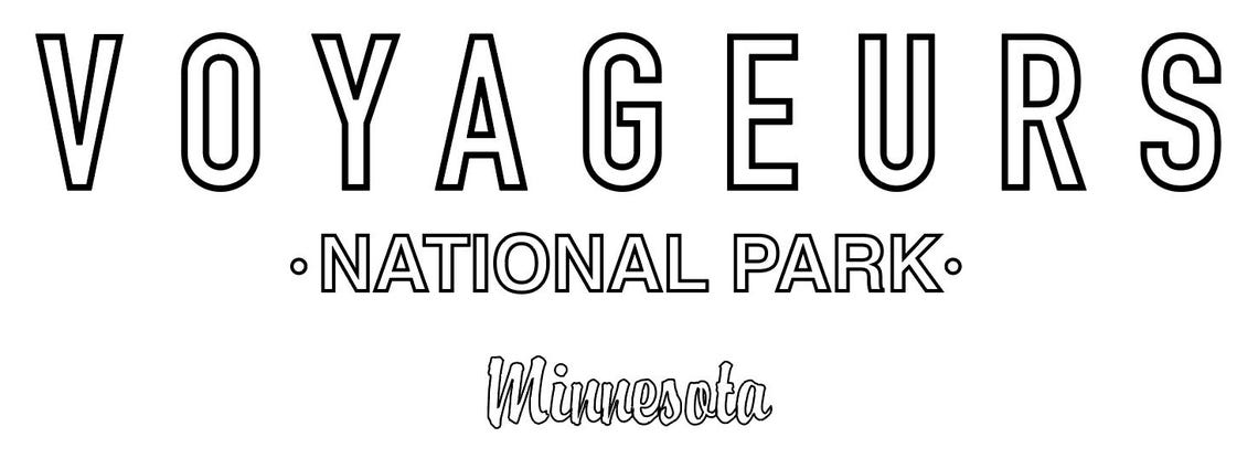 Voyageurs National Park Coloring Sheet (8.5"x11") - Etsy