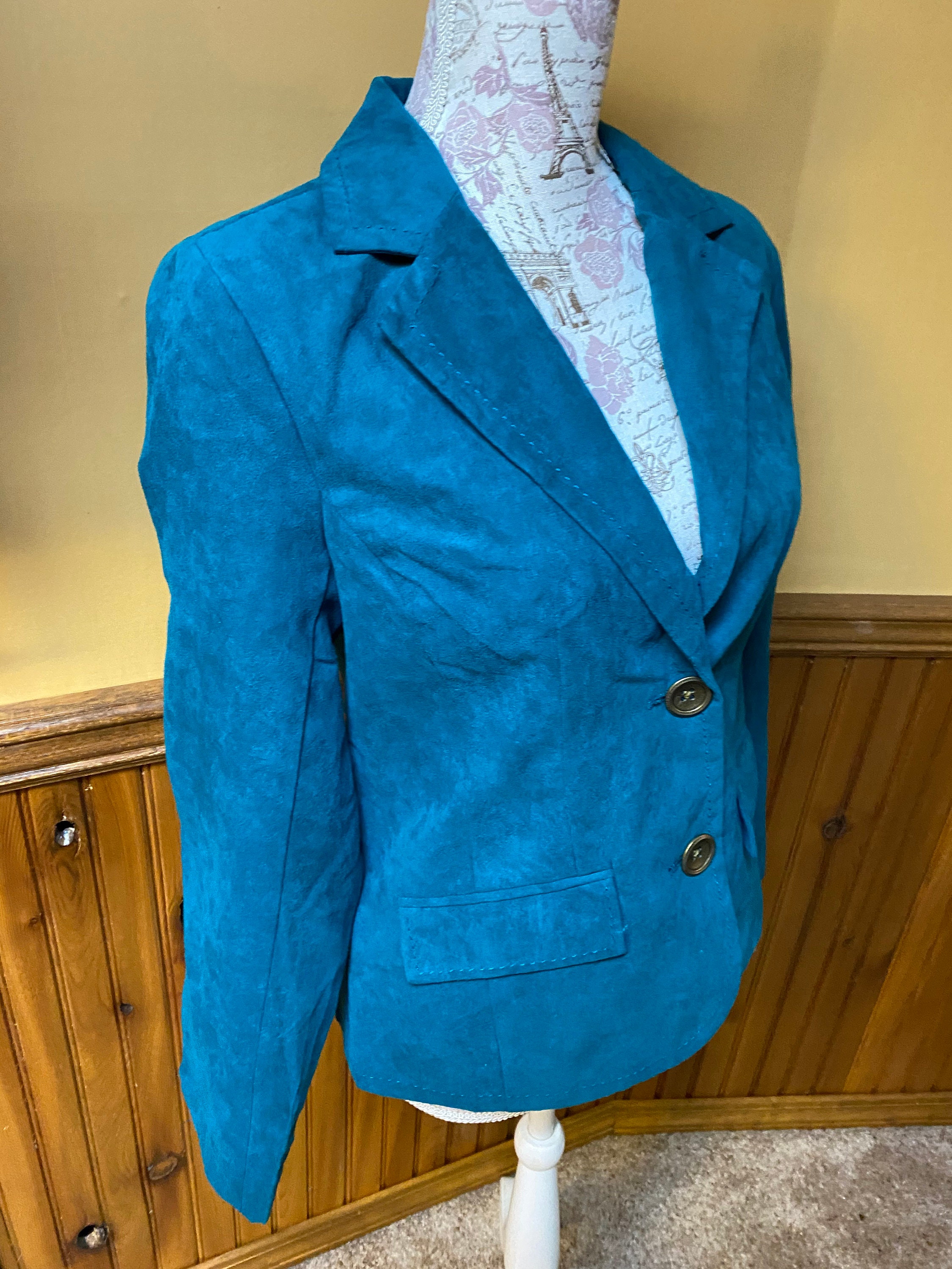 Women's Teal Green Jacket . Light Weight Jacket . Size 8 | Etsy