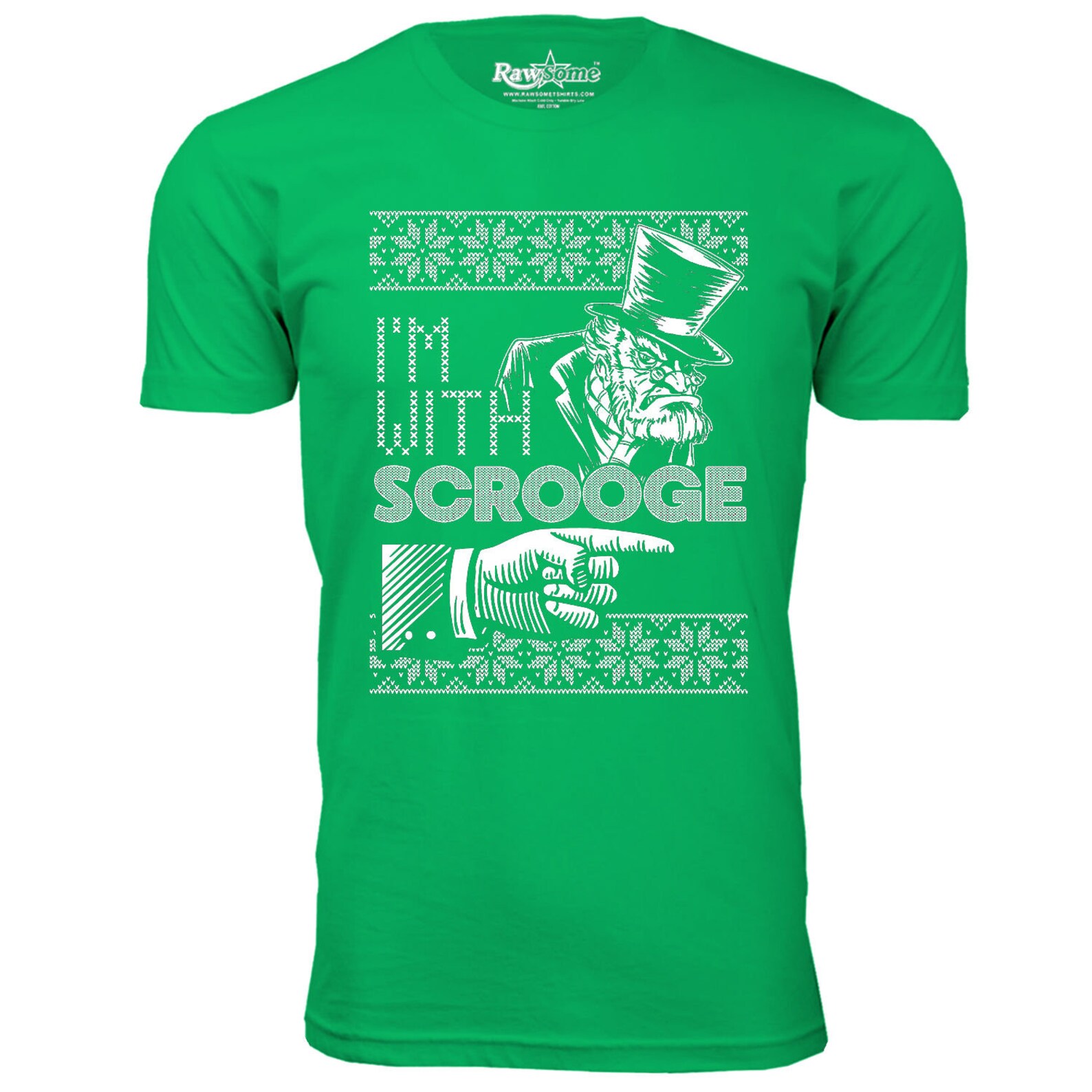 Men's Ugly Christmas Sweater I'm With SCROOGE T-shirts - Etsy