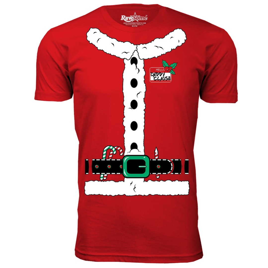 Men's Funny Hello Daddy Clause Christmas Themed T-shirt (extended Sizes ...