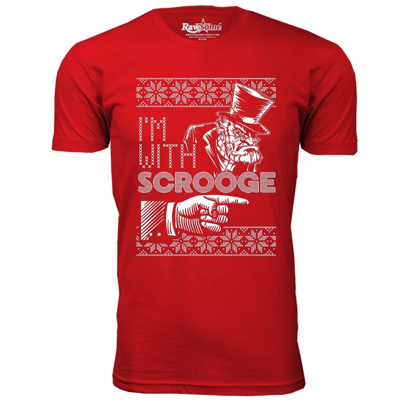 Men's Ugly Christmas Sweater I'm With SCROOGE T-shirts - Etsy