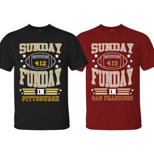Men's Sunday Funday Football Graphic T-shirts - Etsy