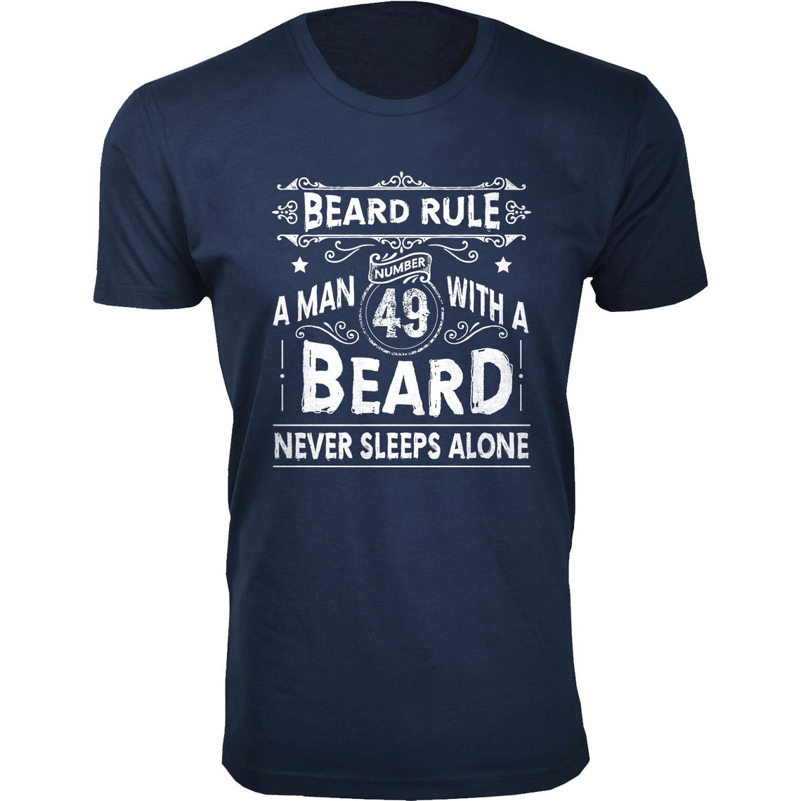 Men's Beard Rule a Man 49 With a Beard Crew Neck T-shirts - Etsy