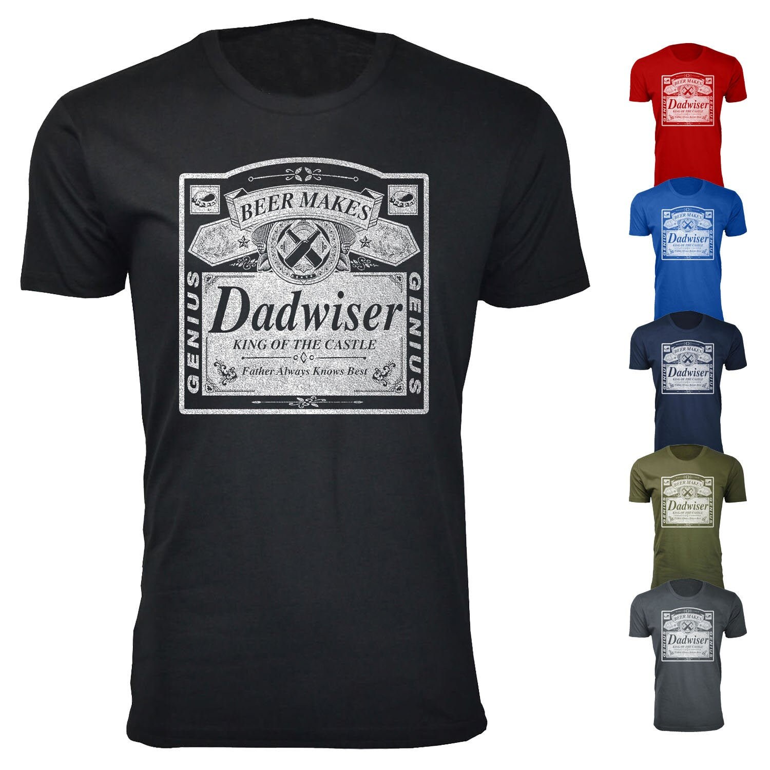 Men's Father's Day Beer Makes Dadwiser Crew Neck T-shirt - Etsy