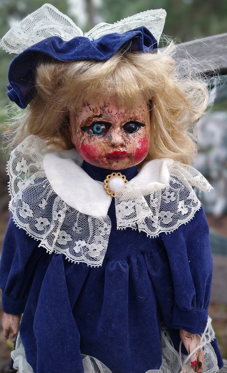 Creepy Altered Doll Art Doll Horror Halloween Gothic Spooky Porcelain ...