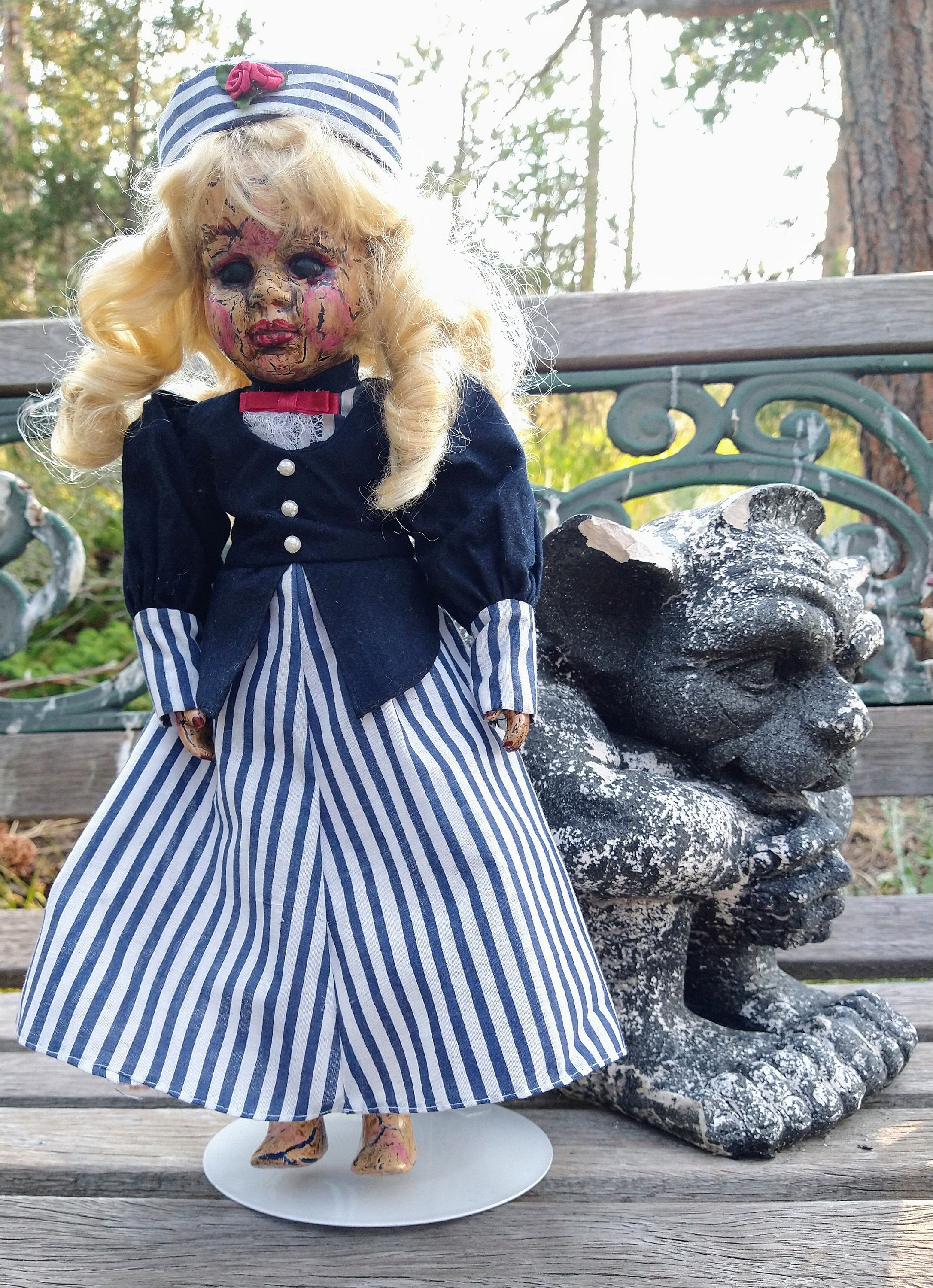 Creepy Doll Altered Doll Art Doll Macabre Horror Halloween Gothic ...