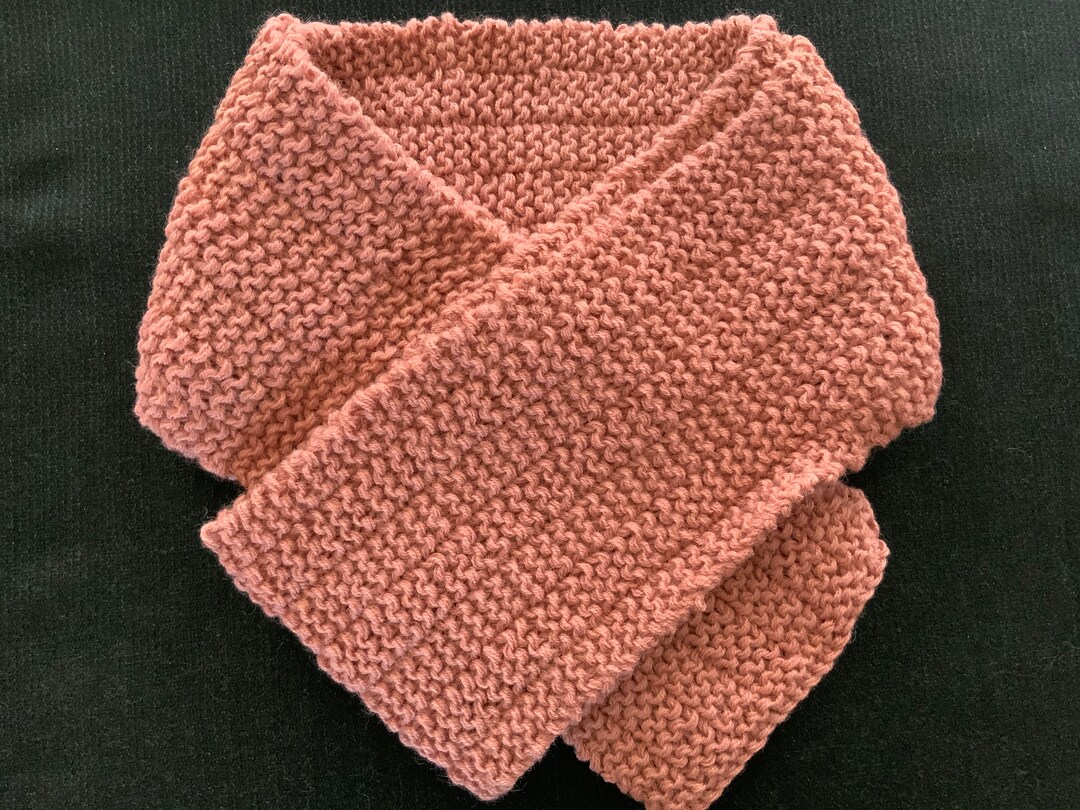Hand Knit Wool Scarf - Etsy