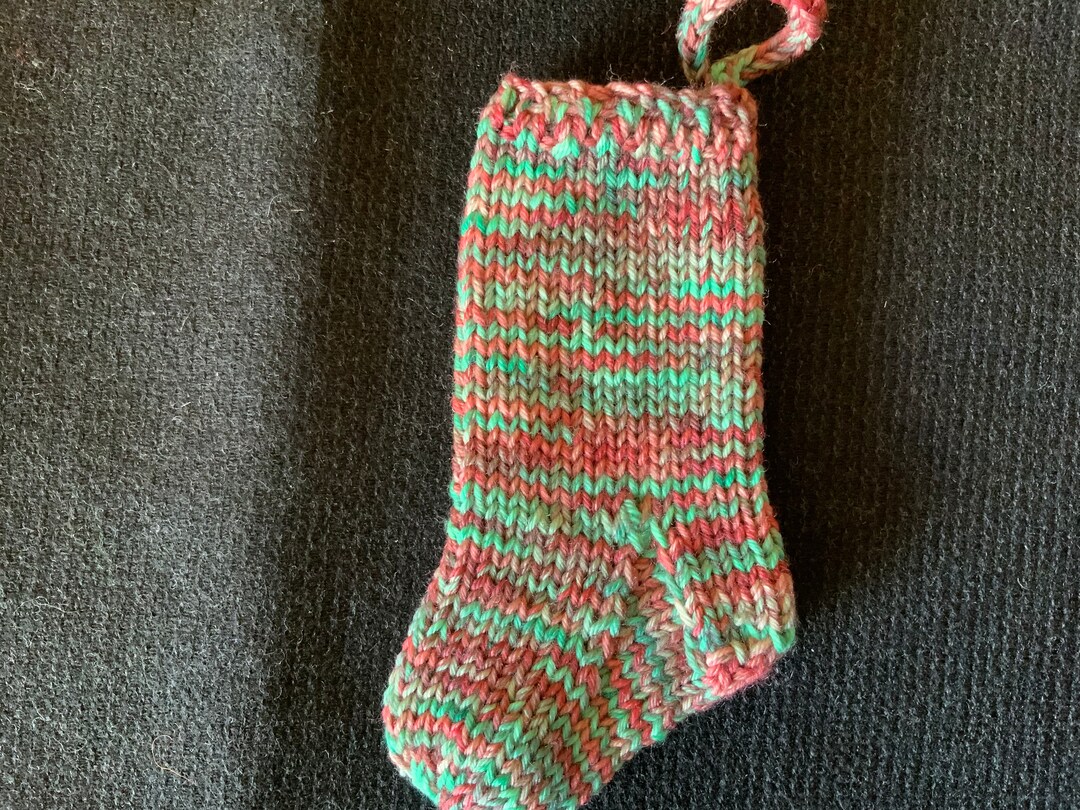 Hand Knit Mini Stocking - Etsy