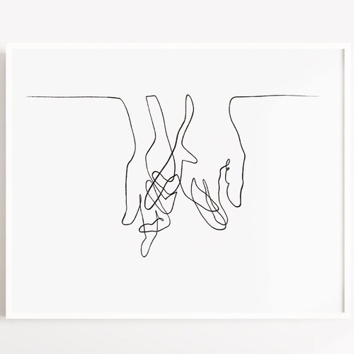 The Thinker PRINTABLE Line Drawing Inspired by Picasso | Etsy