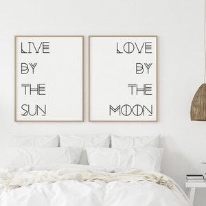 Set of Two ART PRINTS Poster Pair Boho Chic Typography Gypsy Boho ...