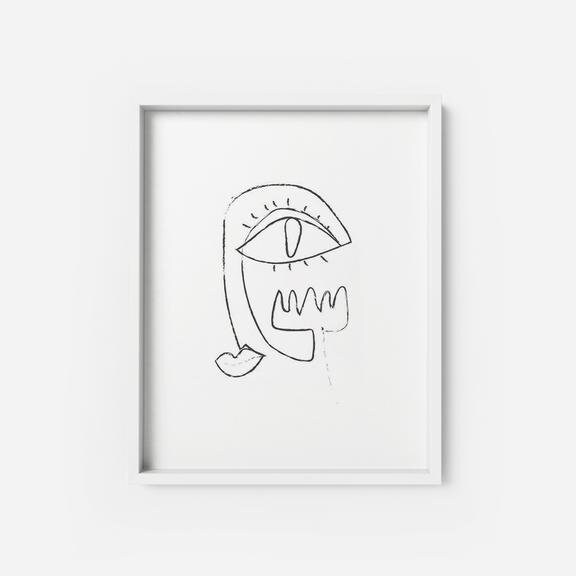 Set of 2 Art Prints Simple Line Art Continuous Line Print Scandinavian ...