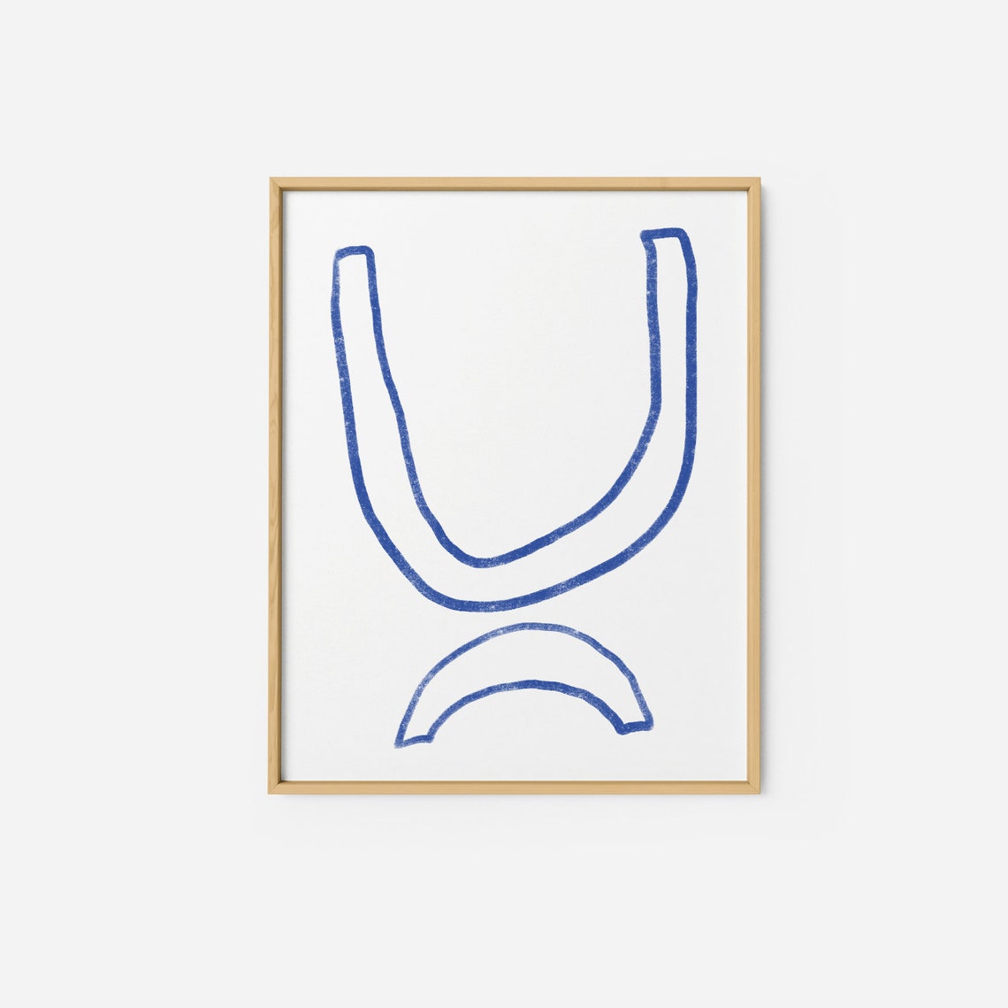 Abstract Blue 1 PRINTABLE Line Drawing Scandinavian Minimal | Etsy