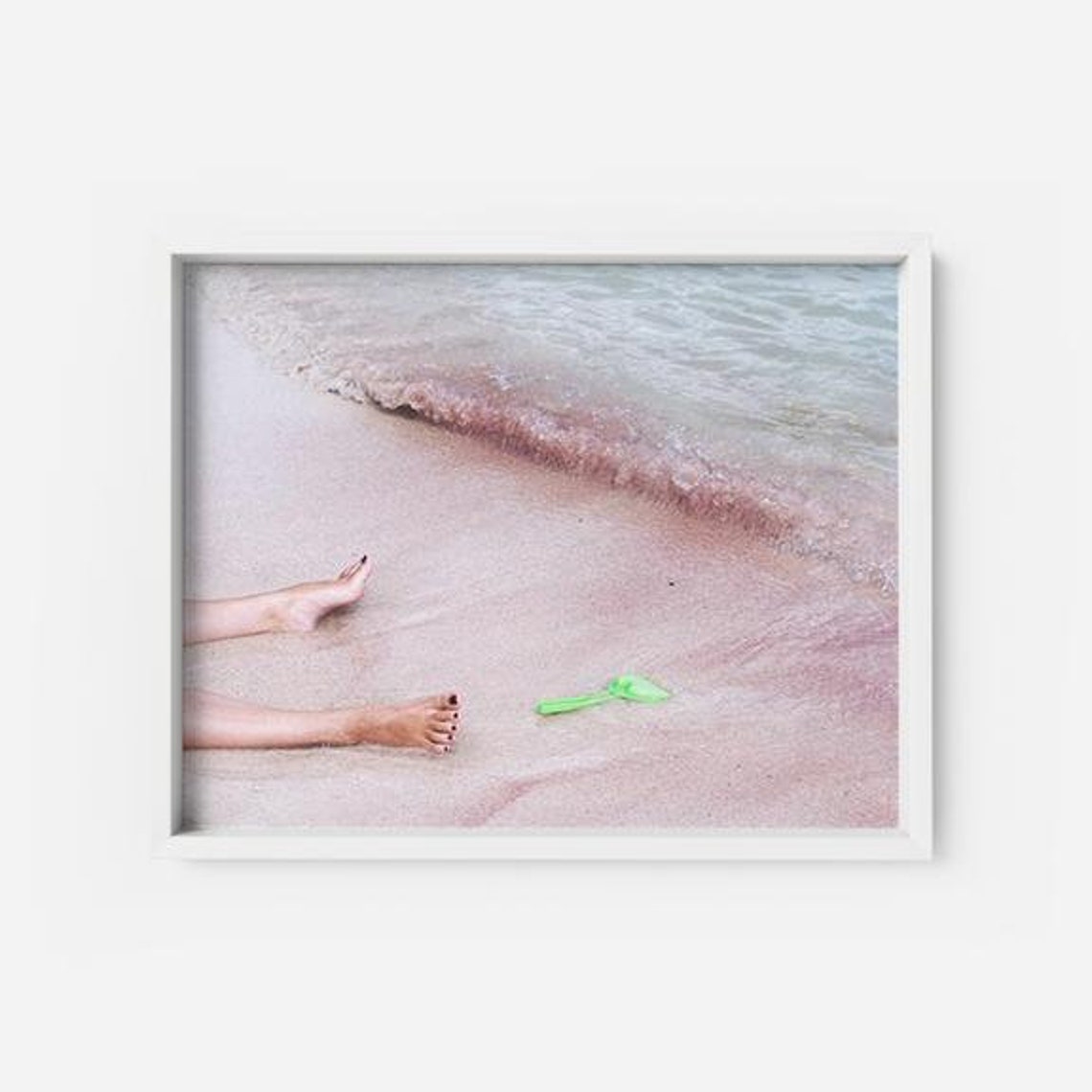 La Playa ART PRINT Blush Pink Beach Photography Poster - Etsy