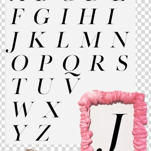Black Alphabet ART PRINT Monogram Letter Typography Wall Art - Etsy