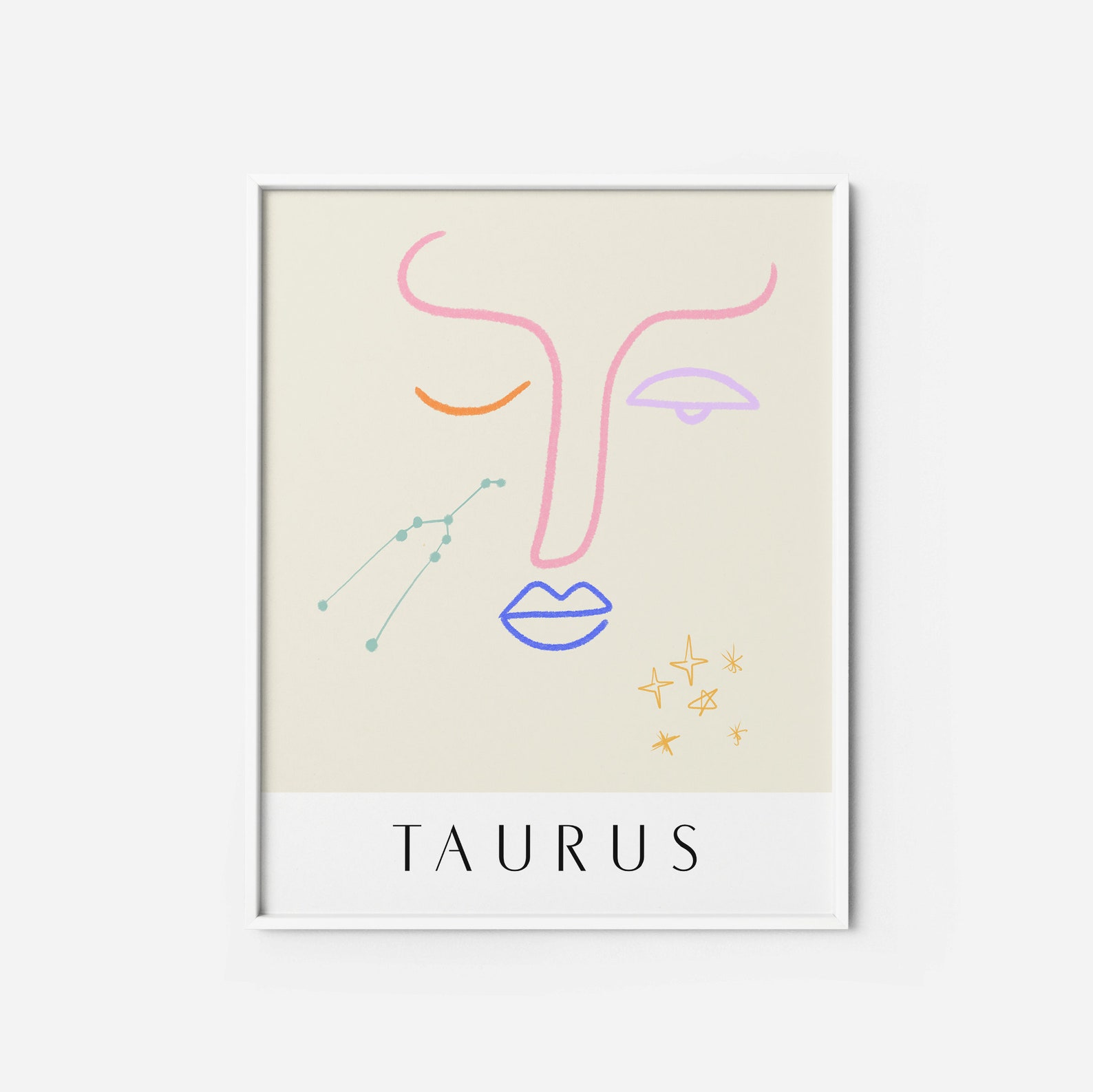 Taurus Zodiac PRINTABLE Astrology poster Taurus museum | Etsy