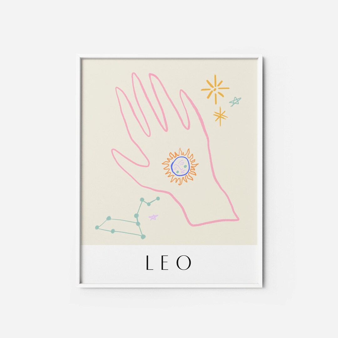 Leo Zodiac PRINTABLE Astrology Poster Leo Museum Poster Beige - Etsy