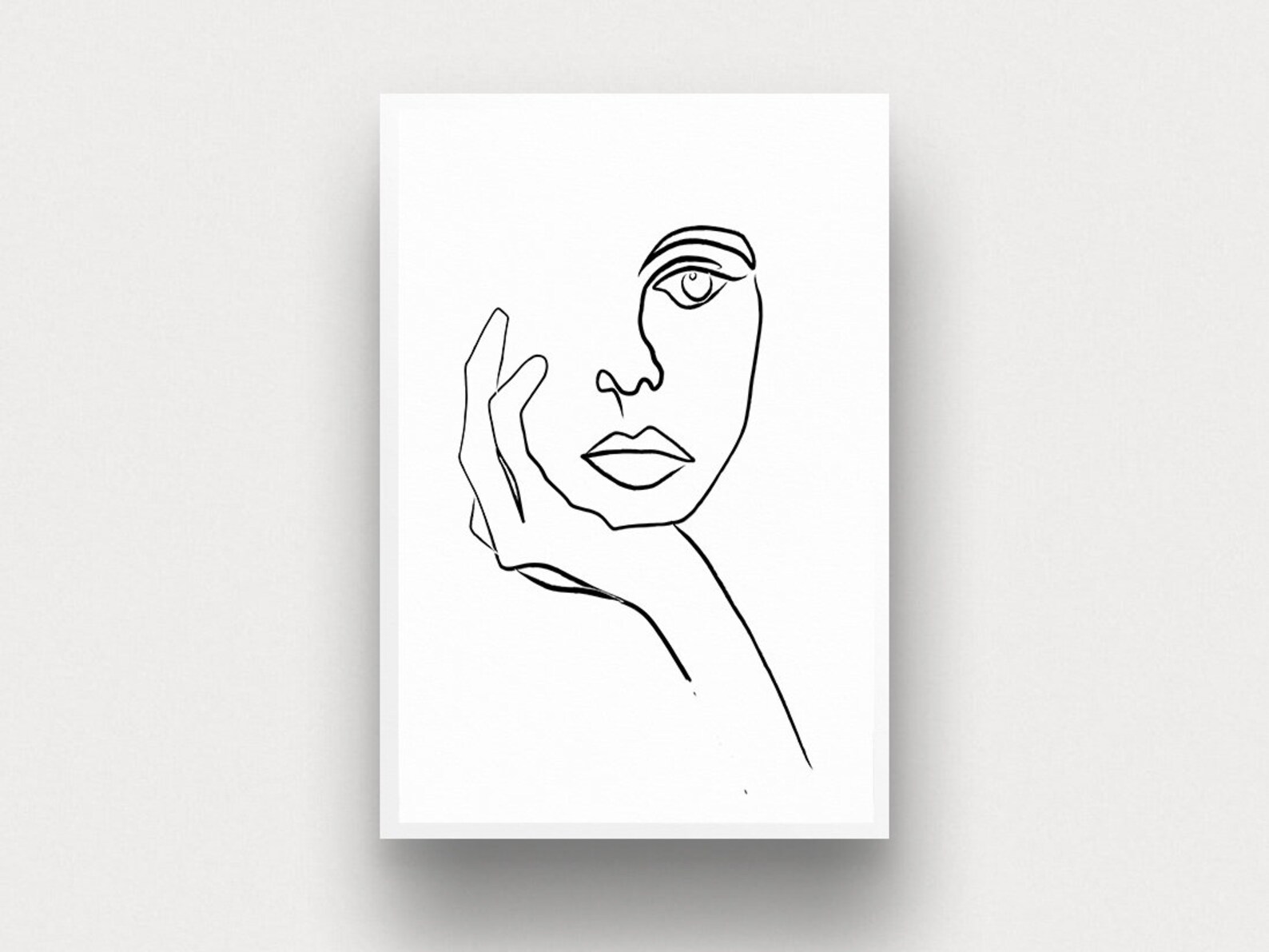 The Thinker PRINTABLE Line Drawing Inspired by Picasso - Etsy