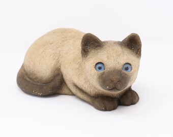 Siamese cat figurine | Etsy