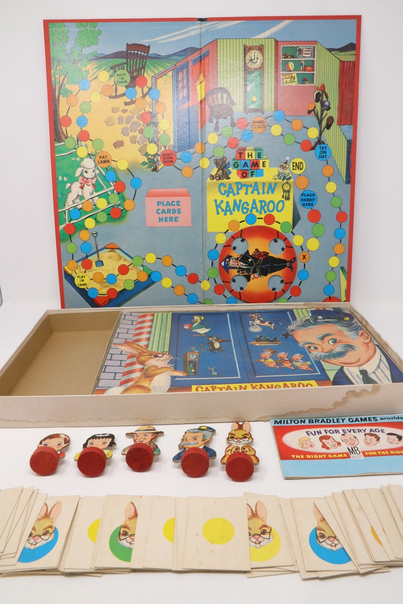 RARE COMPLETE 1956 Captain Kangaroo board game Milton Bradley | Etsy