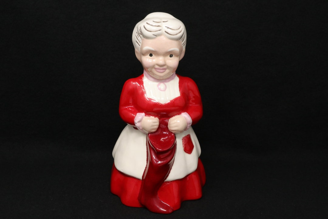 NICE LARGE 8.5 Inch Mrs Claus Figurine Mrs Claus Holding Red - Etsy