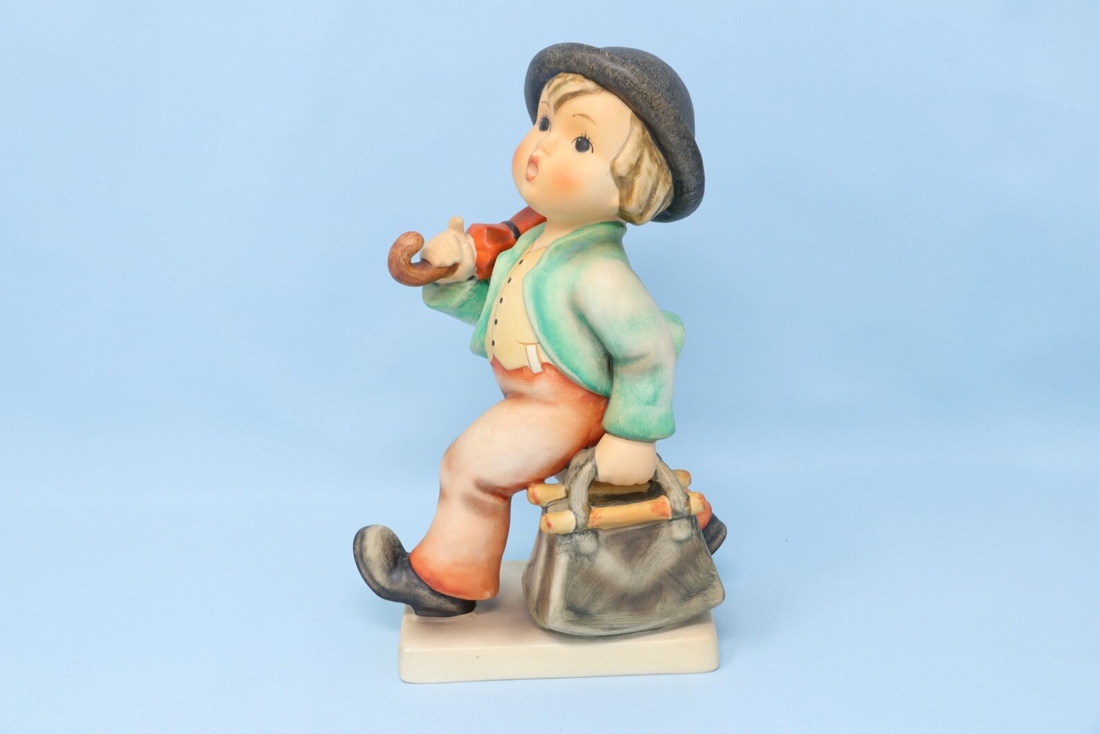 RARE LARGE 7" Hummel Merry Wanderer #7/I, TMK6, Hummel Boy Figurine ...