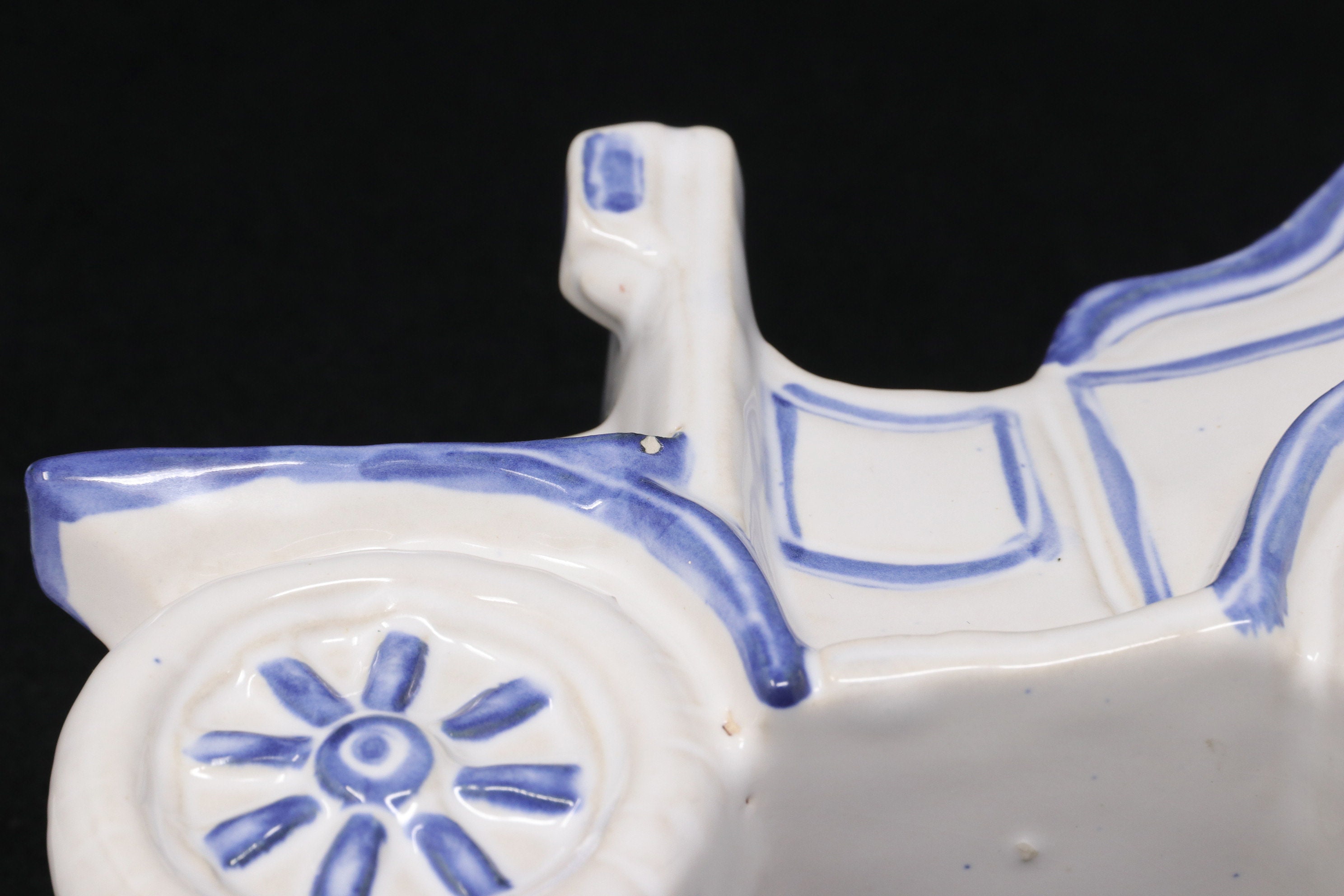 Vintage Blue and White Car Planter/ Holder, Stoneware Creations by ...