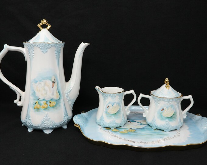 French Cottage, Pink Roses, Teapot, Kent Pottery, Tea Party 4 Cup China ...