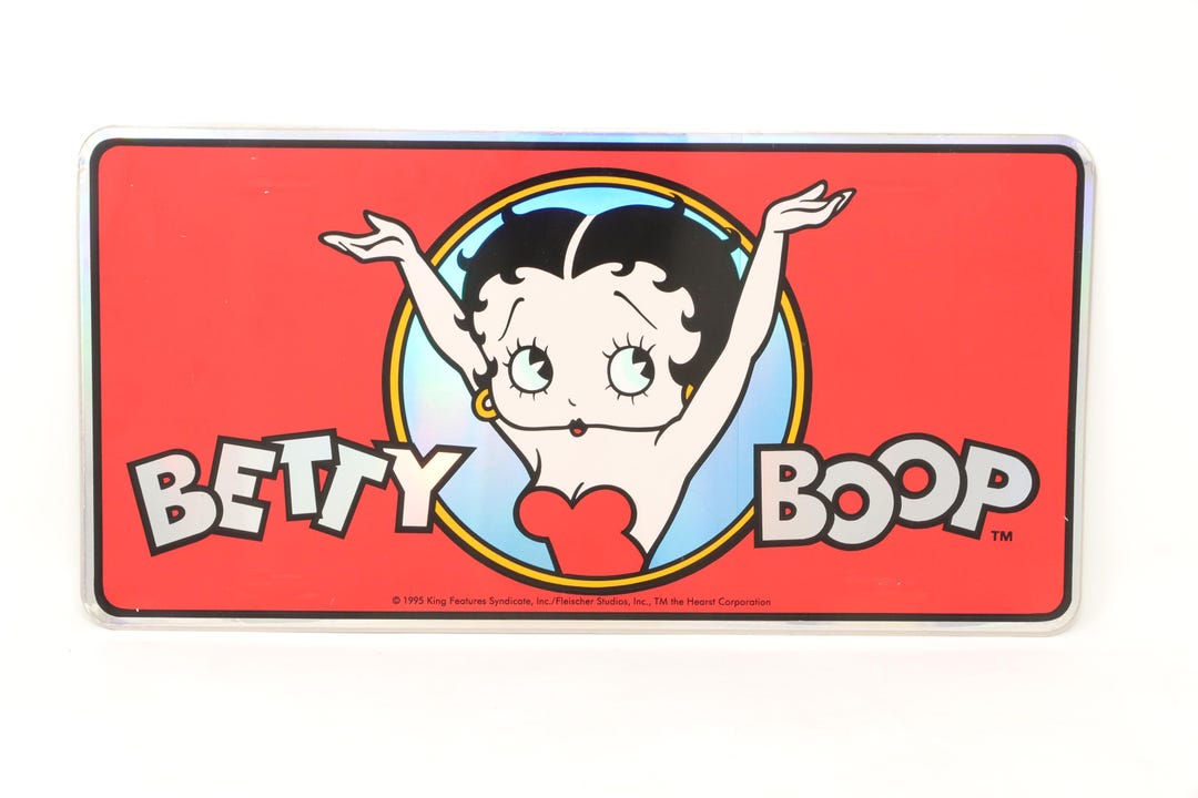 NICE 11 3/4" Betty Boop License Plate, Clasy Ldy Betty Boop Art ...