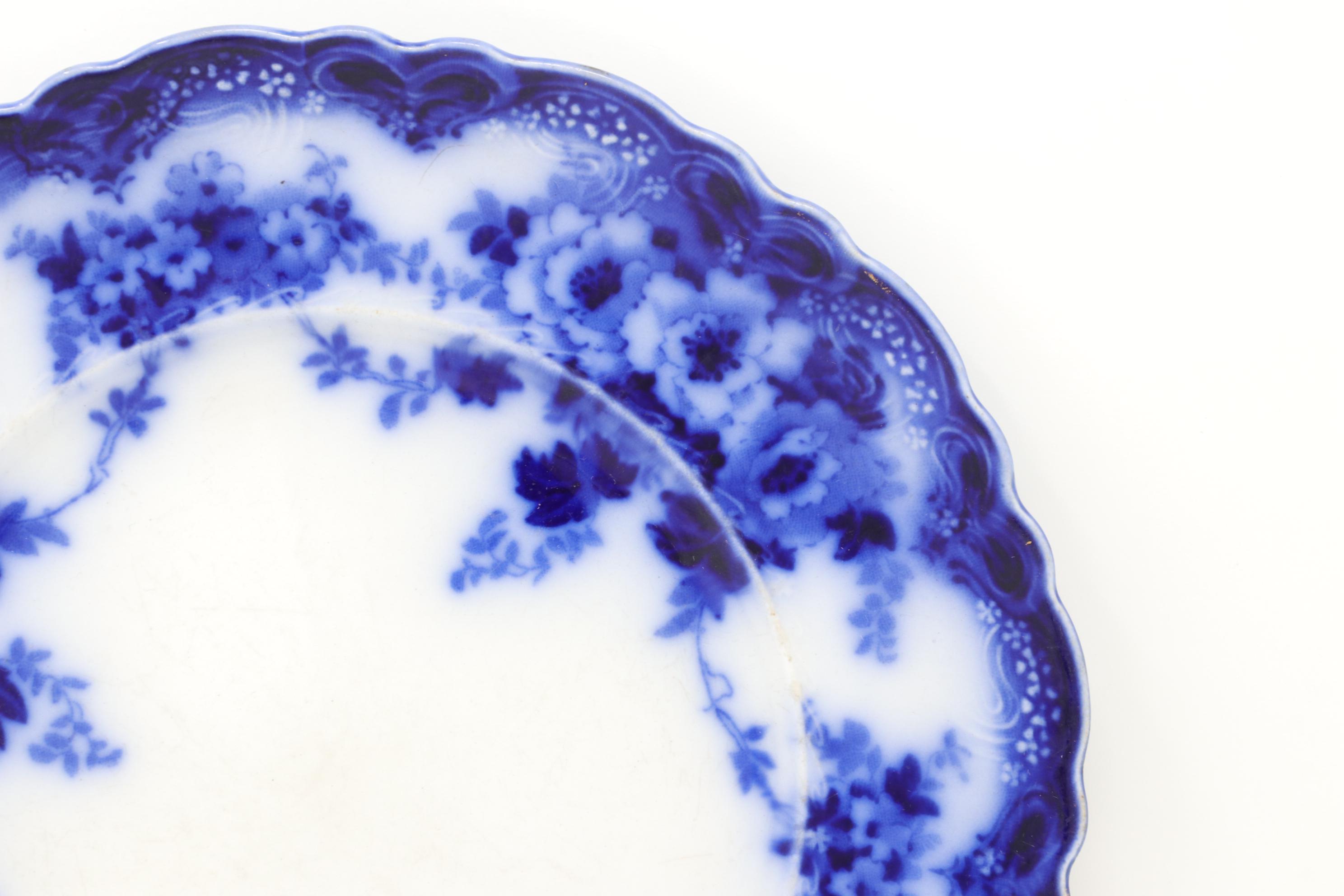AS IS (small Chips) 7 3/4" Alfred Meakin Flow Blue Devon Plate, Antique ...
