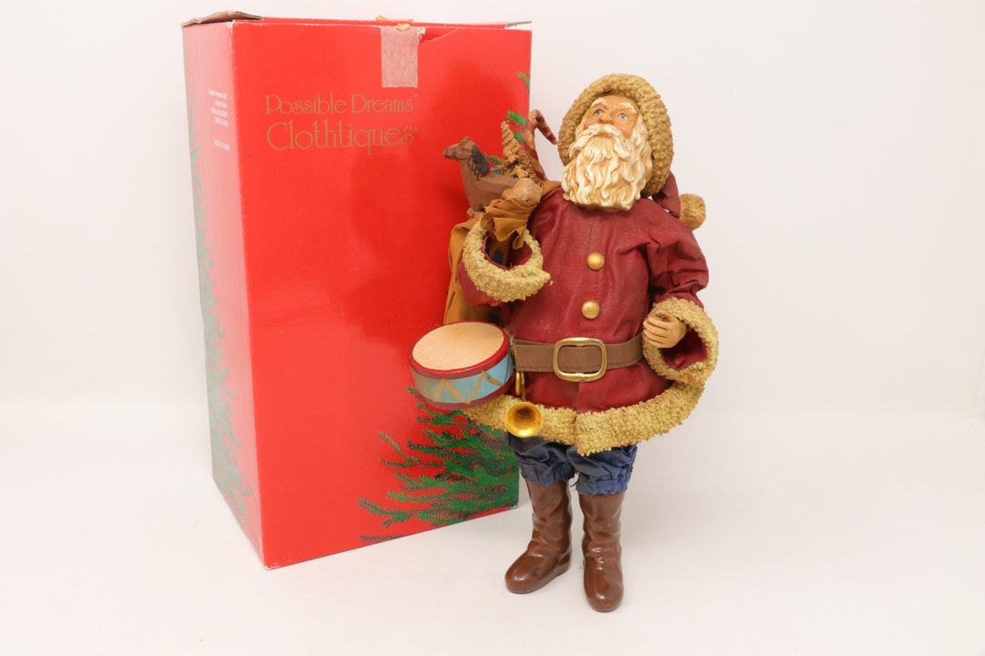 IN BOX 9.5 Tall Early Clothique Possible Dreams Santa Claus 1986 ...